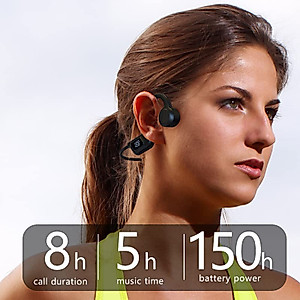 Pink Open Ear Headphones Wireless Bluetooth Air Conduction Earbuds for Running Workout Cycling Over The Ear Headphones Waterproof IPX5 Earphones for iPhone Android Gym Ear Phones Built-in Mic