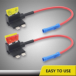 Recoil FT1-10 10 Pack 12V Car Add-a-Circuit Fuse Tap Adapter ATO ATC Blade Fuse Holder with 10pcs 10A,20A Fuses