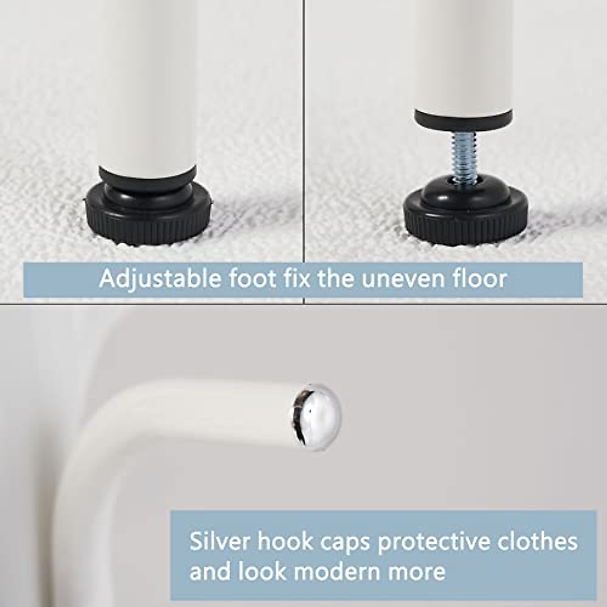 Oikos coat racks free standing, coat stand, coat rack stand, coat rack, hat tree, hall tree, hat stand, standing coat rack, rustic coat rack, entryway coat rack, cloth hanger rack stand (Cream White)