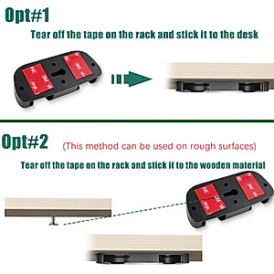RUKUHOT 2 Pcs Controller Desk Mount Fit for PlayStation 5/PlayStation 4 Controller, PS5 Controller Holder Storage Rack, No Drilling Stick Under Desk Stand Hanger for PS4 Gaming Controllers