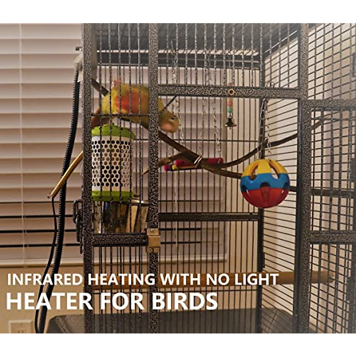 SYSAI Smart Pet Heater with Auto Temperature Control, for Bird, Turtle, Snakes, Lizard, Frogs, Chicks, Cat, Anti-bite Power Cord Protector (Large_100W)