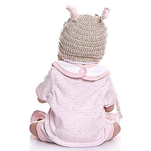 SGTD Silicone Baby Doll, 18-Inch Silicone Dolls, Handmade Silicone Realistic Girl Dolls, E