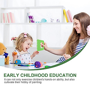 NUOBESTY 4pcs Putty Scrapers Kit Tools Acrylic for Drawing Early Sand Paint Toys Craft Oil Toddlers Pottery Children Line Supplies Painting Scraper Art Kids Brush Tool