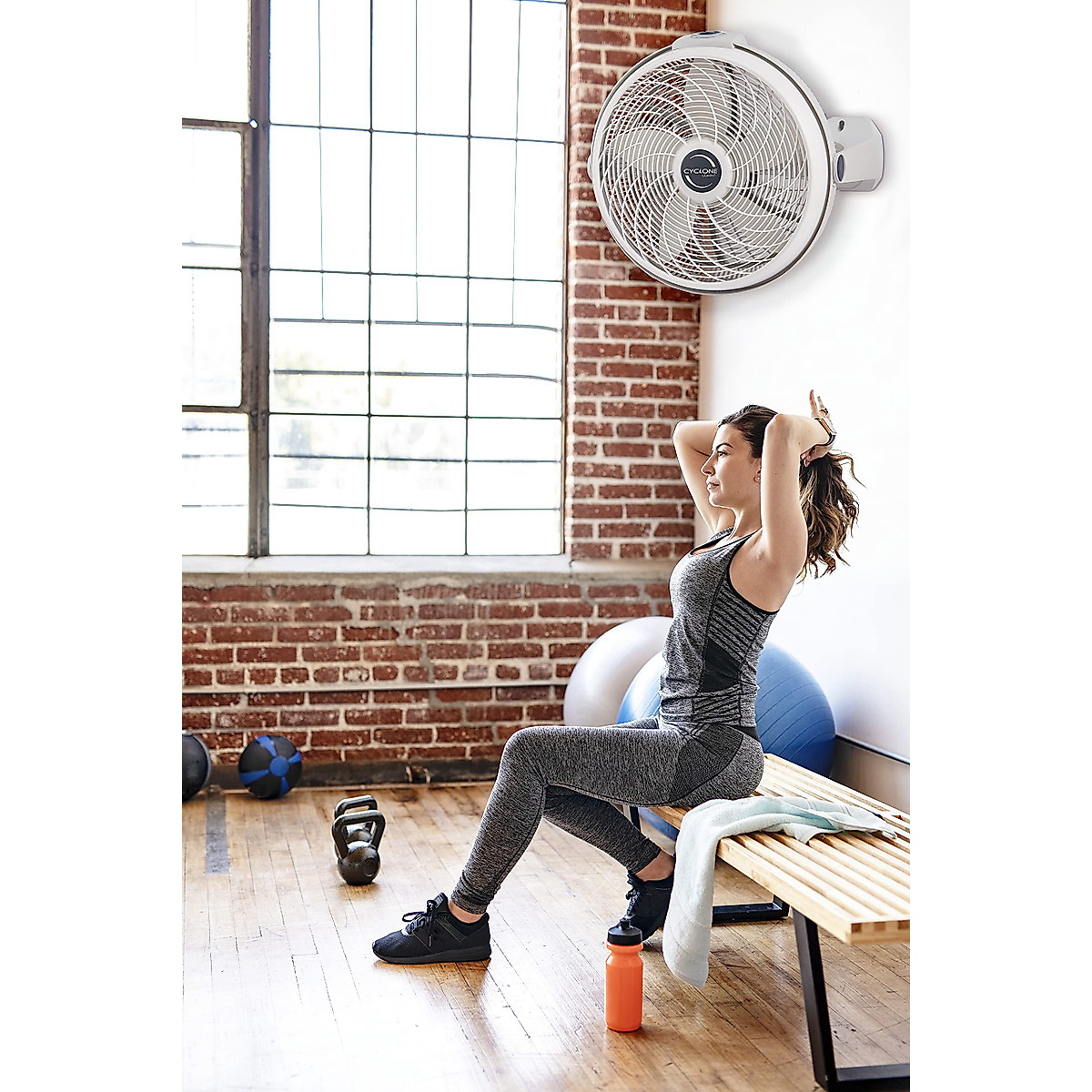 Lasko 3520 20 Inch 3-Speed Cyclone Air Circulator Home Fan, White