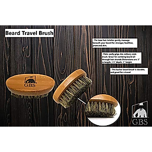 G.B.S Beard Brush Boar bristle for Men Wooden Made With Firm Bristles for Grooming and Soften Your Facial Hair- Professional Beard Brush for Stylish Beard