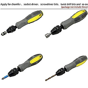 AUTOTOOLHOME Adjustable Pin Vise Hand Drill Chuck Capacity 0-5/16" Model Hobby Tool fit Drill Bit Screwdriver Bits