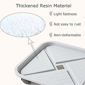 Square Plant Caddy with Wheels 14inch,Plant Stand with Wheels,Thick Plastic Plant Saucer with Drip Tray,Load Capacity 80 Lbs,Plant Trays for pots for Indoors Outdoors,2 Packs