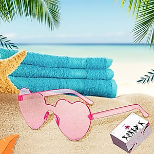 RTBOFY 12 Pack Heart Sunglasses for Women Party Favor Bulk Valentines Day with Candy Color