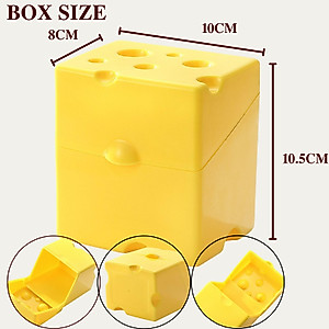 Sliced Cheese Storage Container Cheese Slice Holder Plastic Butter Block Cheese Slice Storage Box with Flip Lid Sliced Cheese Saver Keeper