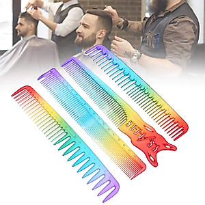 Hair Comb Colorful Gradient Hairdressing Comb Portable Hair Cutting Comb Styling Tool Hair Cutting Combs Hair Cutting Comb for Hairstylist Salon and Home Use Hair CombsStyling Tools Appliances