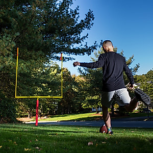 Franklin Sports Authentic Steel Football Goal Post - Metal Field Goal Post for Kids - Backyard Youth Football Goal Post for Kicking Field Goals - Portable Youth Toy Football Goal Post - 8.5' x 5.5'
