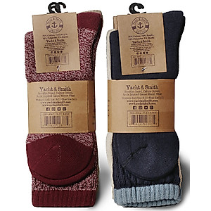 Yacht & Smith 6 Pairs Women's Scrunched Slouch Socks, Cotton Boot Socks Bulk Pack