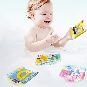 26 PCS Baby Soft Alphabet Cards Toys,Baby Bath Toy ABC Alphabet Baby Flash Cards Early Learning Educational Toy,Washable Waterproof Letter Toys for Toddler Kid Boy Girl 0 1 2 3 4Y
