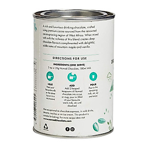 Nomad Chocolate - Hot Chocolate West Africa Cocoa 45% Dark, Plant-based, Vegan, Gluten-Free, GMO-Free, All Natural Ingredients, 7.1oz