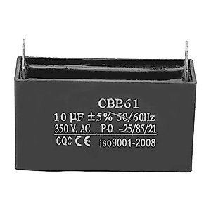 CBB61 Capacitor 350VAC 10UF，50/60Hz Fan Motor Starting Plastic Capacitor，Generator Capacitor