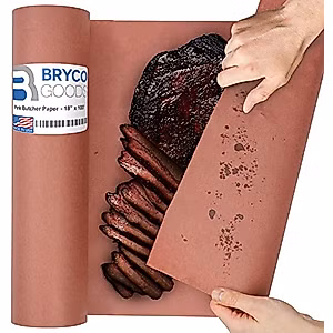 Pink Kraft Butcher Paper Roll - 18 Inch x 100 Feet (1200 Inch) - Food Grade Peach Wrapping Paper for Smoking Meat of all Varieties Ð Unbleached, Unwaxed and Uncoated - Made in USA