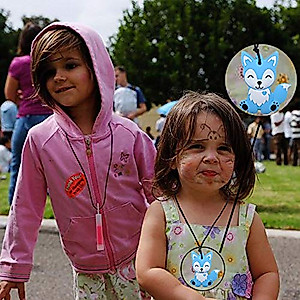 Sensory Chew Necklaces for Kids, Boys, and Girls - 2 Pack Fox Silicone Chewy Toys for Autism, ADHD, SPD, Chewy Oral Motor Chewing Toy for Adults