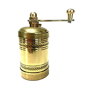 Small Pocket Pepper Mill 3 Brass Vintage Style