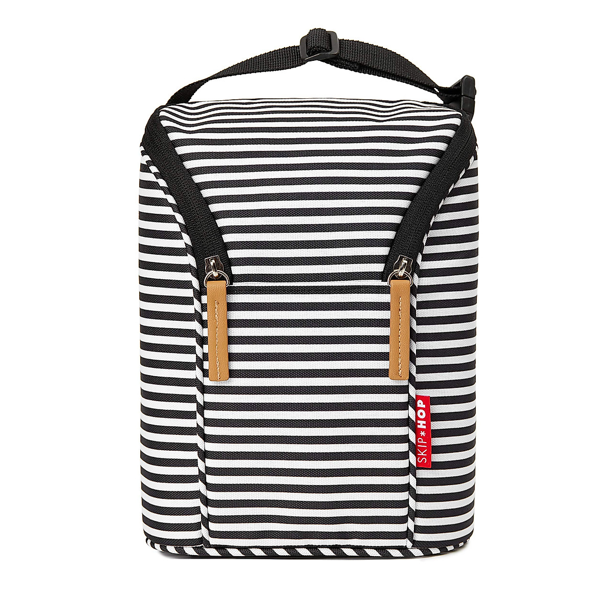 Skip Hop Baby Bottle Bag, Grab & Go, Black/White Stripe