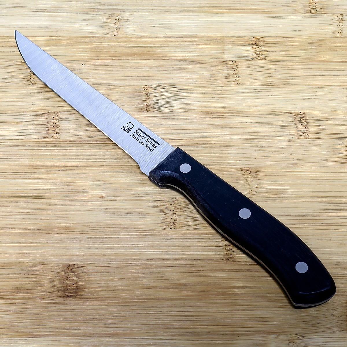 Chef Craft Select Boning Knife, 6 inch blade 11 inches in length, Stainless Steel/Black