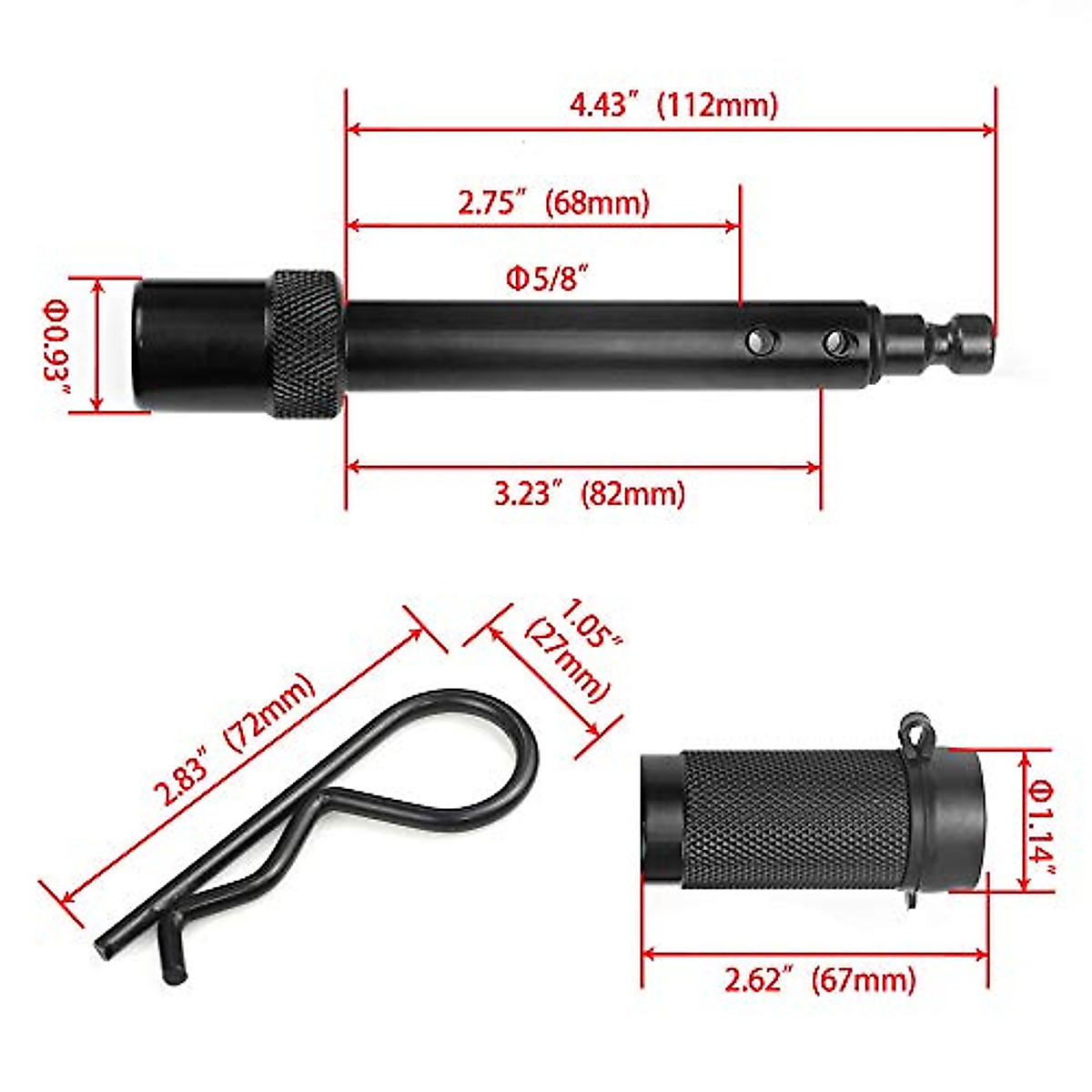 KAYCENTOP Hitch Receiver Pin Lock Trailer Locking 5/8 Inch Pin Security Hitch Locks Fit 2 inch 2.5 inch Hitch Receiver Class III IV Hitches 2 Pack Black Anti-Theft Anti-Noise 3 Tubular Alike Keys