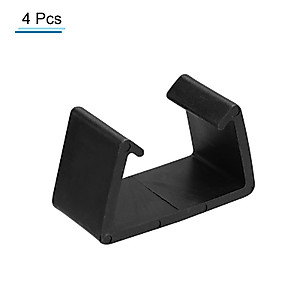 PATIKIL Patio Furniture Clips, 4 Pack 71mm Dia Sofa Rattan Furniture Clamps Wicker Fixed Connection Chair Fasteners for Outdoor Garden, Black