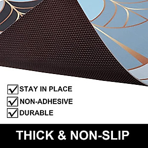 AiBOB Under The Sink Mat, 24 X 68 in, Durable Premium Mats Protect Kitchen and Bathroom Cabinets, Waterproof Absorbent Shelf Liner, Blue