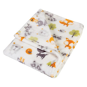 Trend Lab Plush Baby Blanket, Green Forest Pals