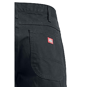Dickies Men's Relaxed Fit Straight-Leg Duck Carpenter Jean, Black, 34W x 30L