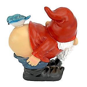 Design Toscano QM22997 Loonie Moonie Garden Gnome Statue, Medium, Multicolored
