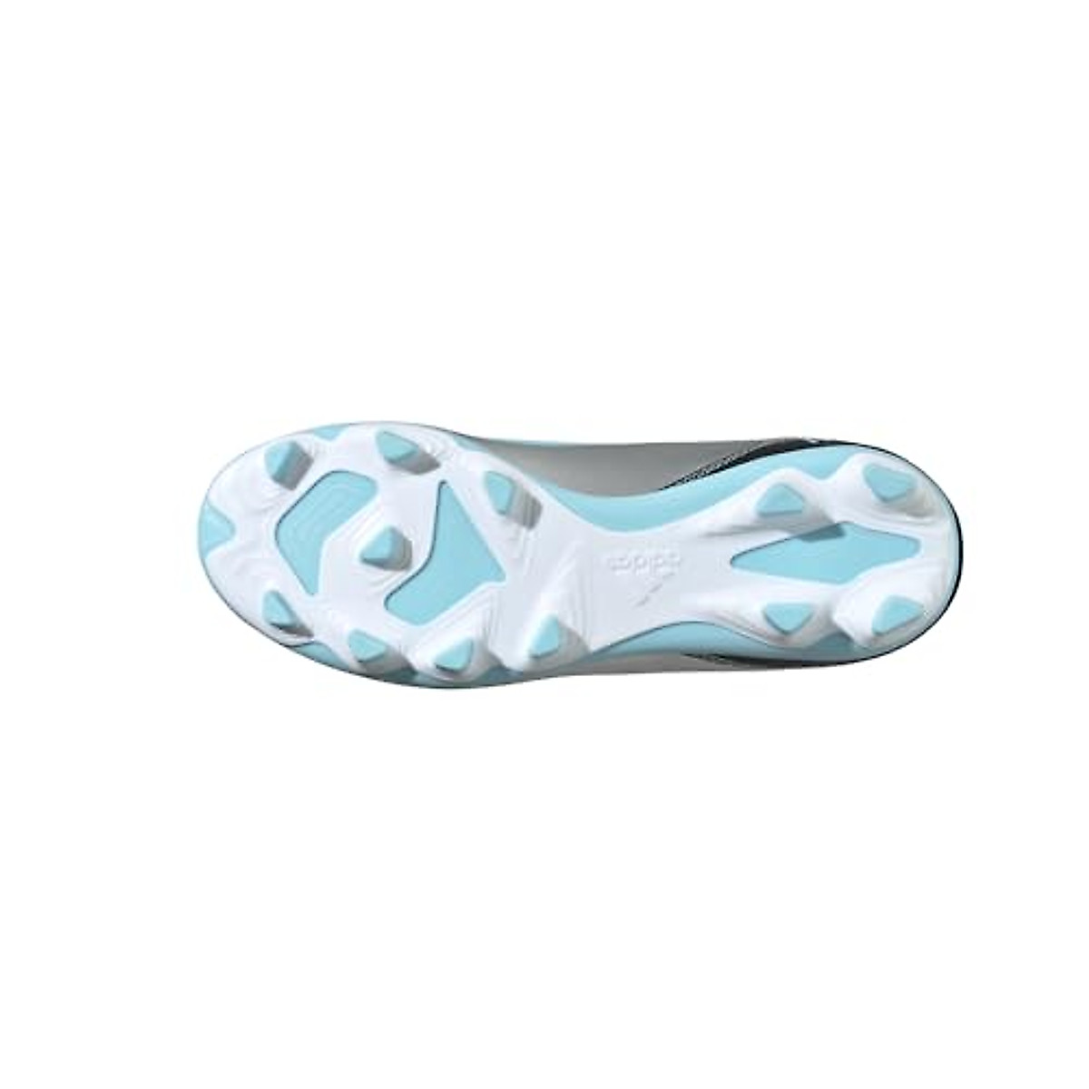 adidas X Crazyfast Messi.4 Firm Ground Sneaker, Silver Metallic/Bliss Blue/Core Black, 3 US Unisex Little Kid