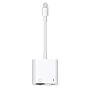 Lightning to RJ45 Ethernet LAN Network Adapter with Charge Port for Select iPhone,iPad Models 100Mbps Charging Plug and Play