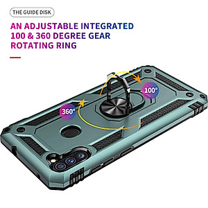 Tranick Samsung A11 Case with [ 9H Full Coverage Tempered Glass Screen Protector], [ Military Grade ] 15ft Drop Tested Protective Case for Samsung Galaxy A11 Phone (Green)