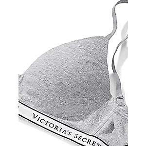 Victoria's Secret Lightly-Lined Wireless T-Shirt Bra, Medium Heather Gray, 34B