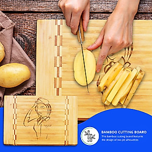 Flight Attendant Cutting Board, Vintage Stewardess, Bamboo