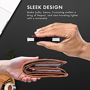 Psyco Tropix Carbon Fiber Wallet - Metal Wallet - Minimalist Wallet - RFID Blocking Front Pocket Wallet - Carbon Fiber Money Clip - Card Holder - Thin Wallet