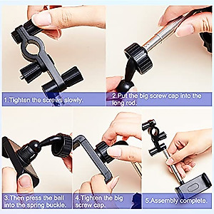 Frienda 360° Rearview Mirror Phone Holder, Universal Car Phone Holder Mount Car Rearview Mirror Mount Phone and GPS Holder, Car Phone Mount Clip Suitable for Most 4-6.1 Inch Mobile Phones (Black)