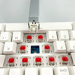 kutethy Gateron G Red Pro Switches Pre-lubed 3pin RGB SMD Linear for Gaming Mechanical Keyboard (72 Pcs, Red)