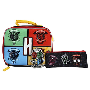 Harry Potter Backpack Hogwarts Houses 5-Piece Backpack Bag Set