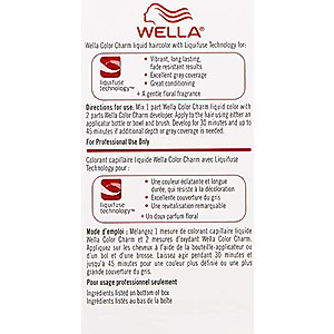 WELLA Color Charm Permanent Liquid Hair Color for Gray Coverage, 8RG Titan Red Blonde