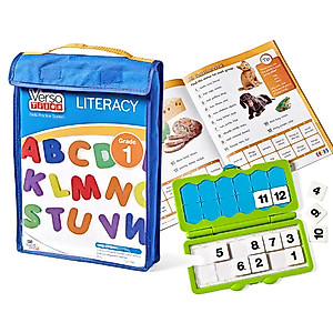 hand2mind VersaTiles Reading Practice Take Along Set for First Grade, Self-Checking Workbook, Homeschooling Games, Case Included, Homeschool Curriculum, 1st Grade Reading Workbooks, Homeshool Supplies