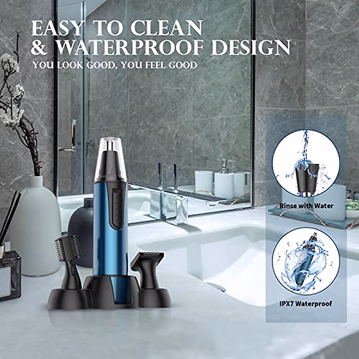 NUMIFUN Nose Hair Trimmer for Men 2023 Upgrade Rechargeable Ear and Nose Trimmer IPX7 Waterproof Dual Edge Professional Painless Eyebrow Facial Ear Hair Trimmer Clipper