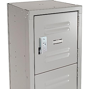 Global Industrial Six Tier Locker, 12x15x12, 6 Door, Unassembled, Gray
