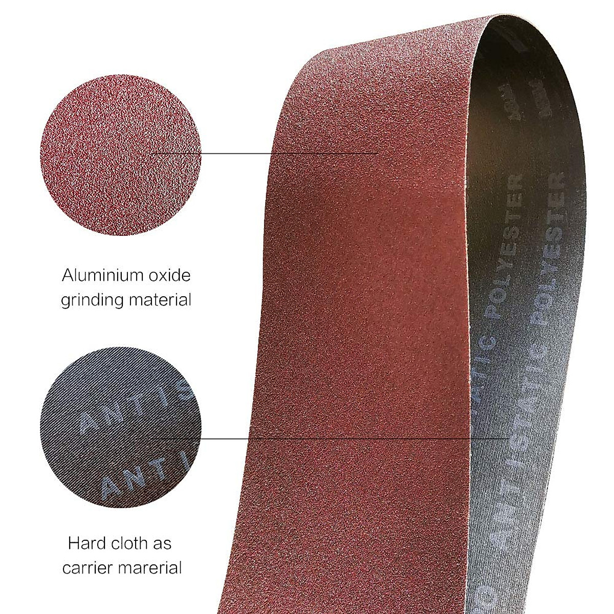 3 x 18 Inch 80 Grit Sanding Belt | Premium Aluminum Oxide Sanding Belt | Premium Sander Sandpaper,12 Pack