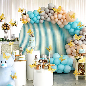 Crosize 48 Pcs Gold Butterfly Decorations, 4 Styles 3 Sizes, Butterfly Wall Decor, 3D Butterfly Party Decorations, Butterflies for Crafts, Bouquet, Cake Decorating, Flower Arrangements, Room Décor