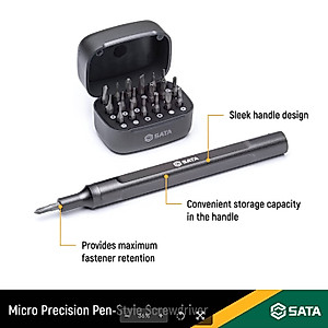 SATA 25 Piece Micro Precision Pen Screwdriver Kit - ST05108-02