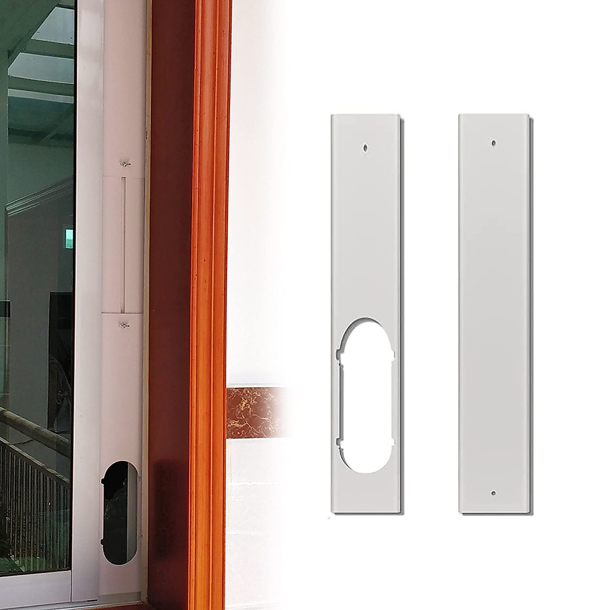Portable Air Conditioner Window Kit Adjustable Window Slide Kit Plate,Window Seal for AC Unit Air Conditioner Accessories Portable AC Vent Kit for Exhaust Hose (2pcs Window Slide Kit Plate)