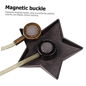 DECHOUS Star Curtain Magnetic Buckle Outdoor Decor Clear Shower Curtain Sheer Curtain Magnetic Drapries Tiebacks Curtain Brackets for Curtain Tie Backs for Curtains Star Curtain Tieback