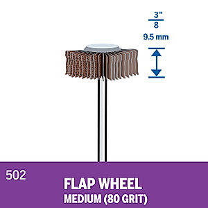 Dremel 502 3/8" Flapwheel Sander, 80 Grit