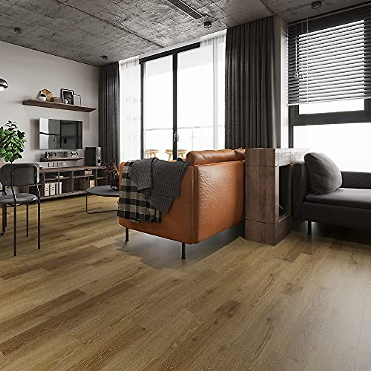 Selkirk PVC Vinyl Flooring Planks LVT Tiles Glue Down 6 Colors SK71007 Sample